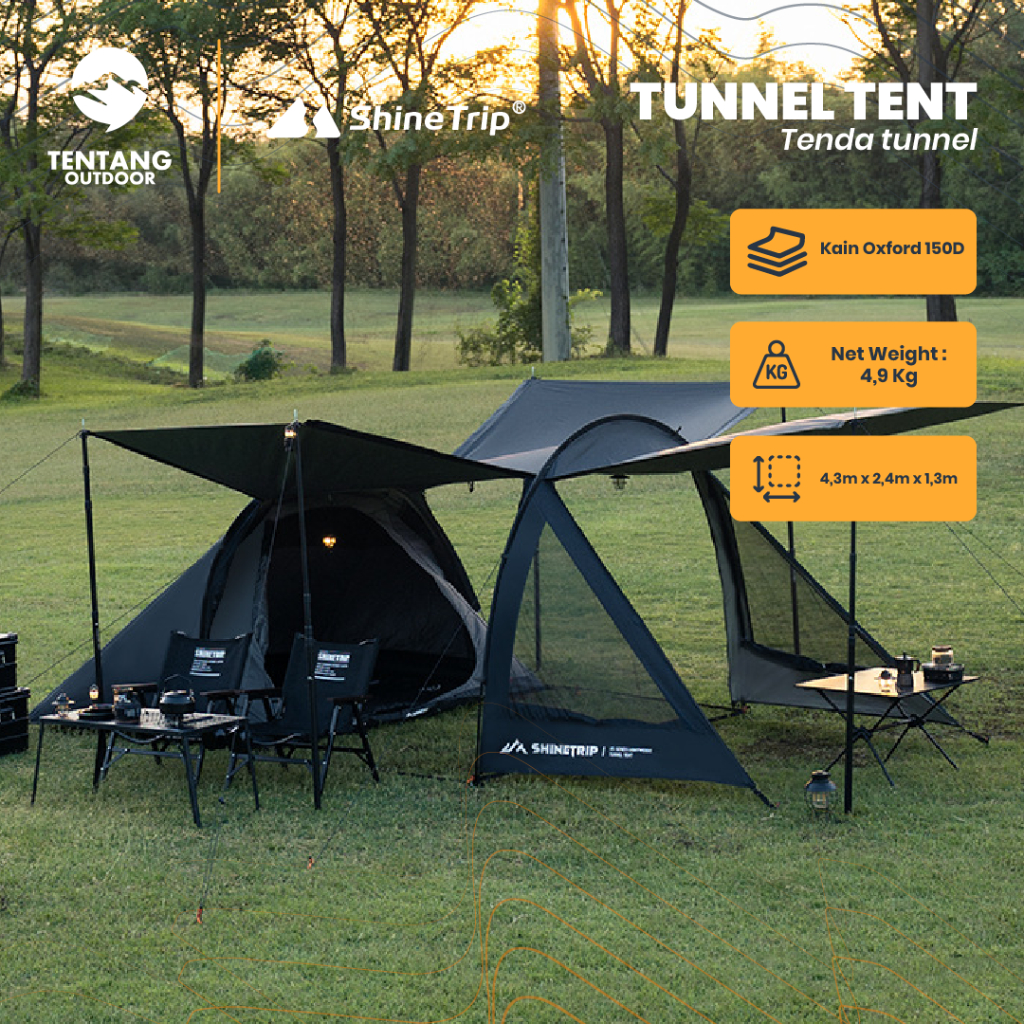 Jual Tenda Tunnel SHINETRIP 2-4P Motocamp Tent Tenda Camping Outdoor ...