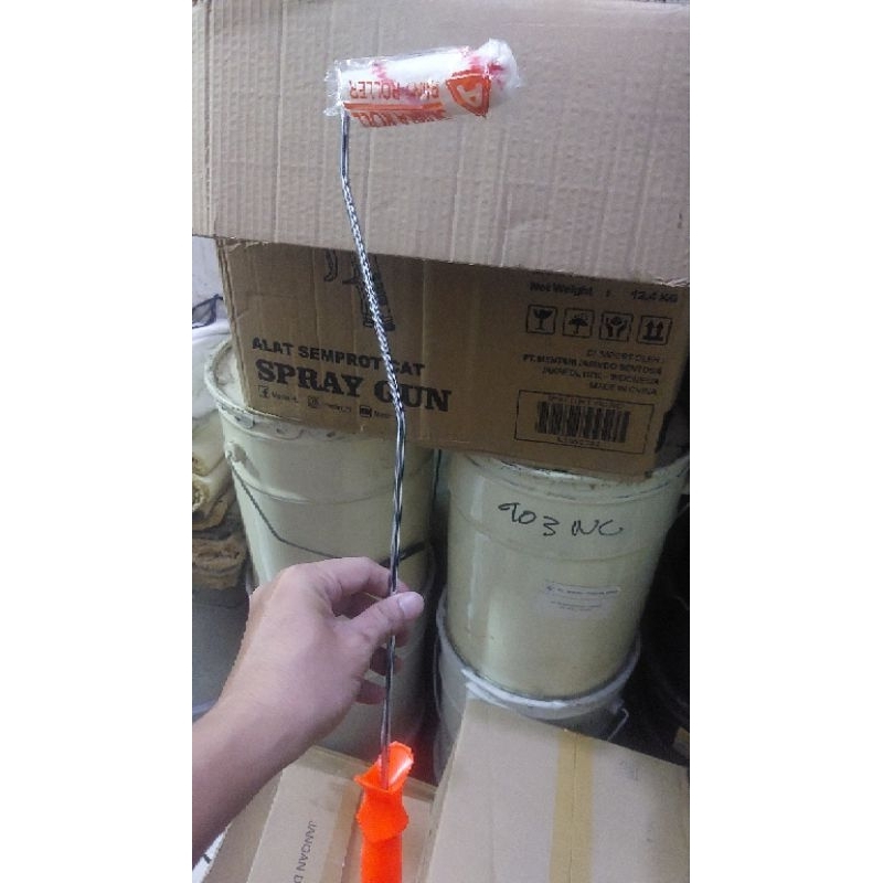 Jual Supra Roll kecil + gagang utk cat minyak dan cat tembok | Shopee ...