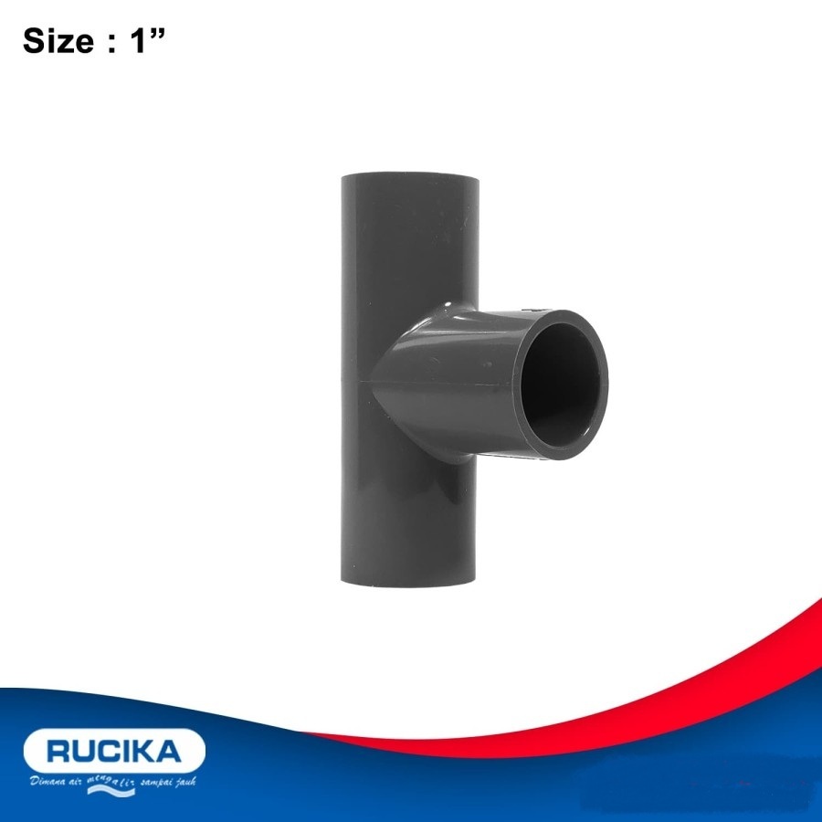 Jual Sambungan Pipa Fitting PVC Tee AW T CABANG 3 Rucika / 1/2 3/4 1 " INCH | Shopee Indonesia