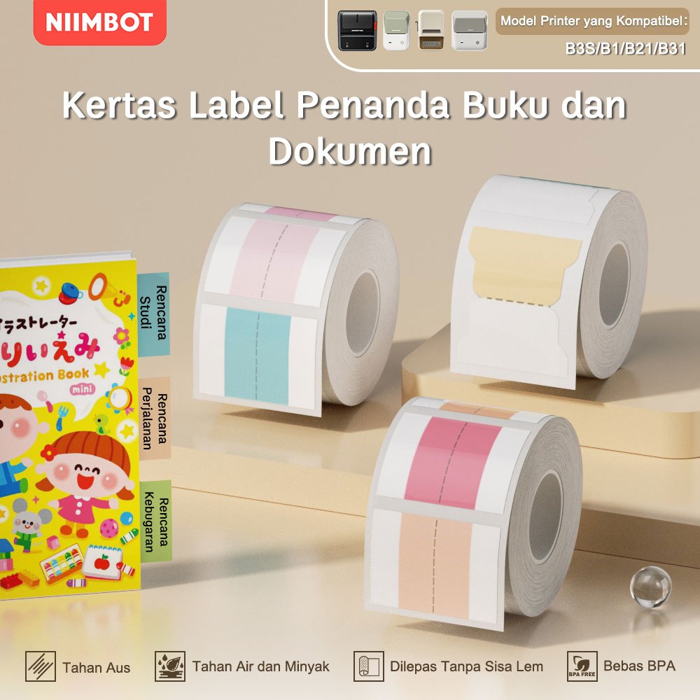 Jual NIIMBOT B21/B1/B3S Indeks Kertas Label Indeks Label Sticker ...