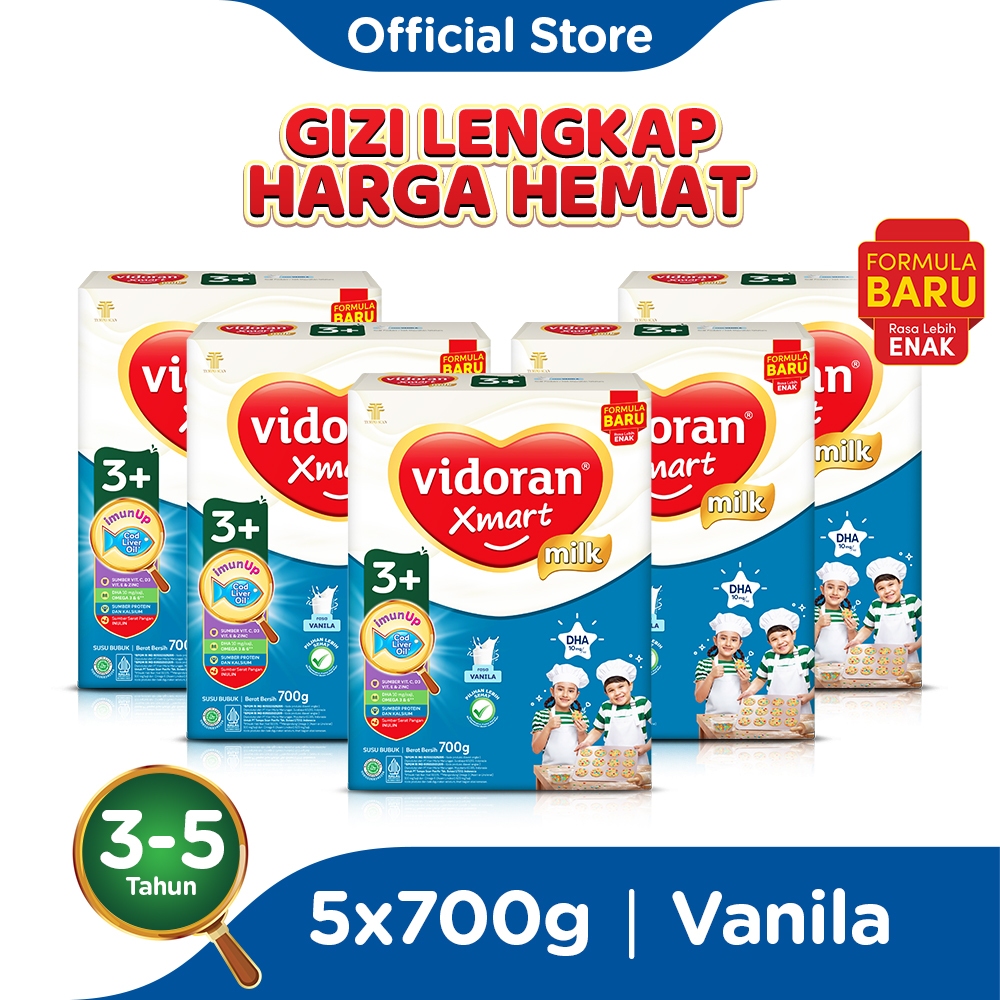 Jual PROMO vidoran Xmart 3+ Vanilla 700gr Susu Formula Pertumbuhan Anak ...
