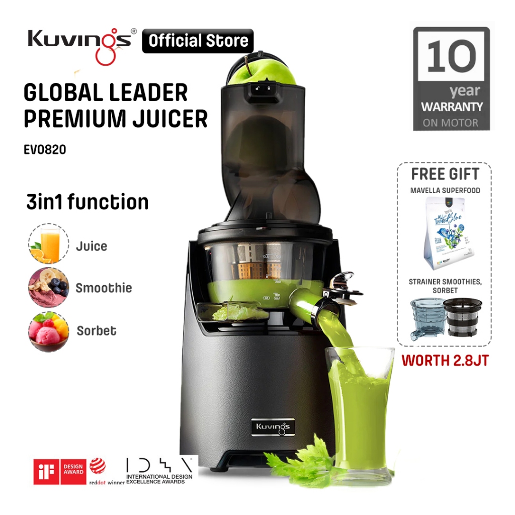 Jual Whole Slow Juicer EVO 820 Kuvings Matt Gun Metal | Shopee Indonesia