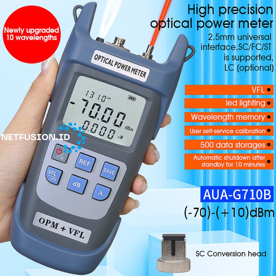 Jual Optical Power Meter 3 in 1 VFL 10mW 20mW 30mW 50mW Fiber OPM ...
