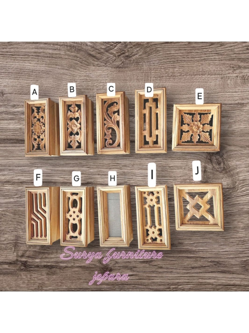 Jual LOSTER KAYU JATI UKIR MINIMALIS UKURAN (33x17)(24×24) | Shopee ...