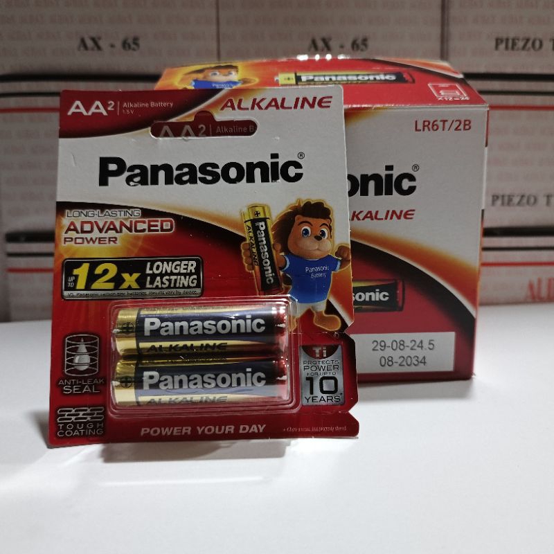 Jual baterai AA2 alkaline panasonic isi 2,panasonic battery alkaline Original | Shopee Indonesia