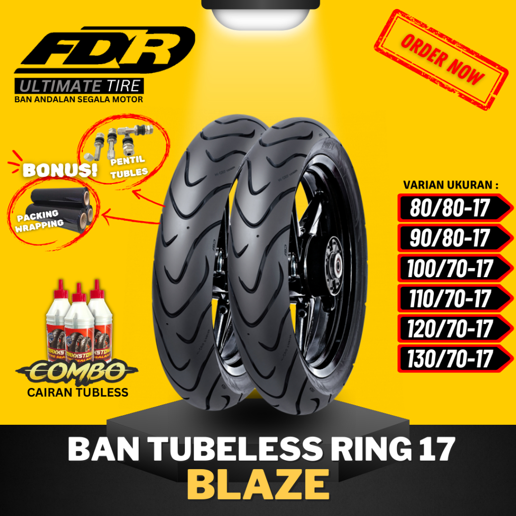 Jual [READY COD] BAN FDR BLAZE RING 17 / ( 80/80-17 / 90/80-17 / 100/70 ...