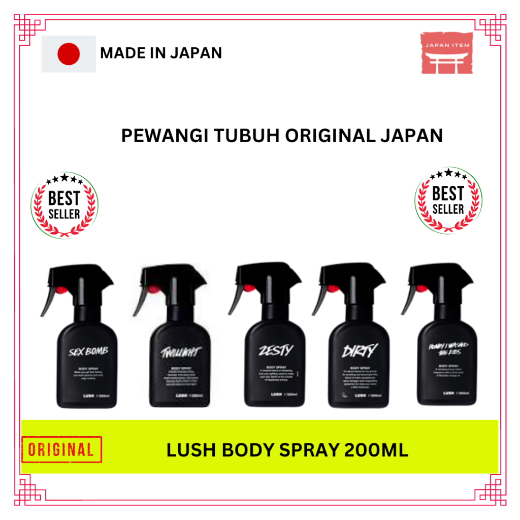 Jual Lush body spray pewangi tubuh 200ml original Japan | Shopee Indonesia