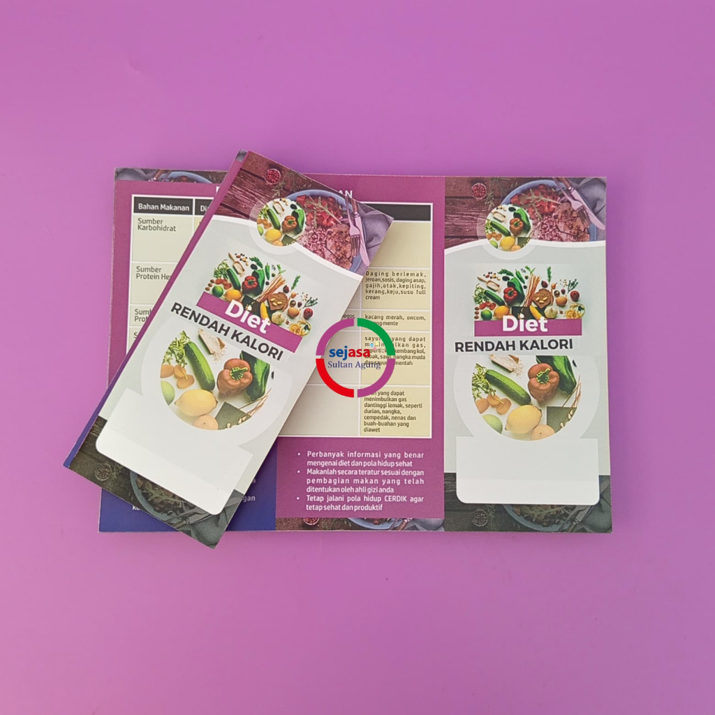 Jual Leaflet Diet Rendah Kalori | Menjaga Makanan | Diet | Brosur ...