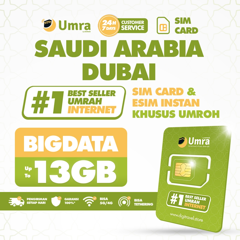 Jual UMRA by DIGITRAVEL SIM Card Umroh Haji Arab Saudi Dubai Kuota ...