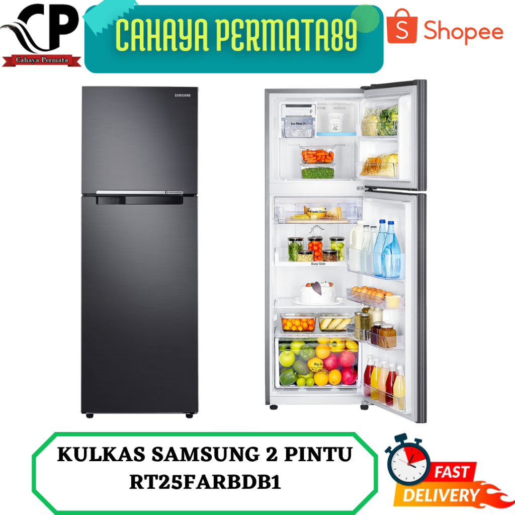 Jual Kulkas Samsung RT25FARBDB1 Kulkas 2 Pintu Digital Inverter 255L RT25 | Shopee Indonesia