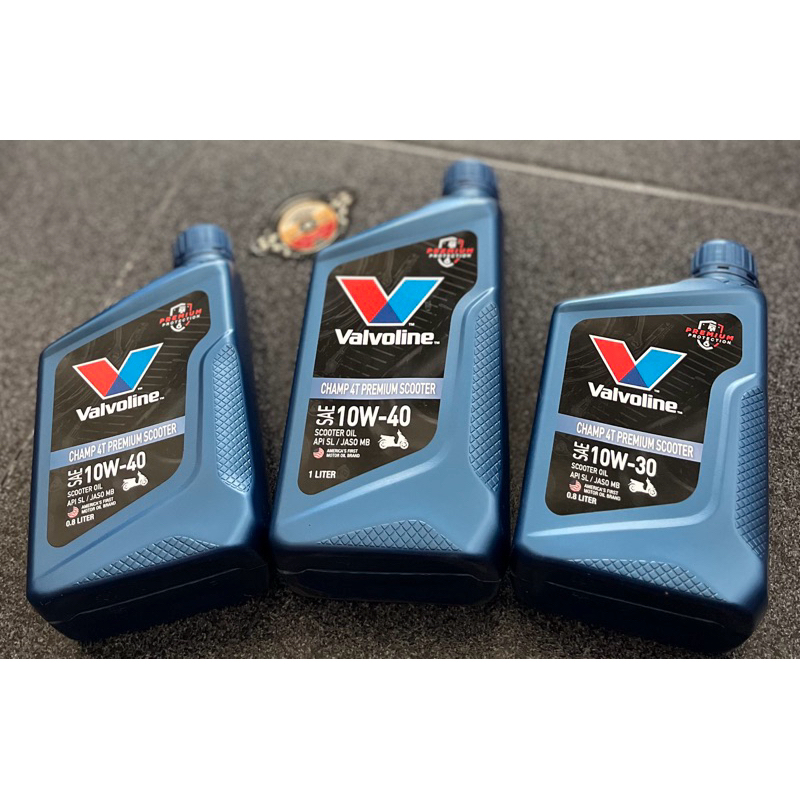 Jual Oli Oil Mesin Vespa Valvoline Champ 4T Premium Scooter 10W-40 0,8 API SL / Jaso MB 10W-40 ...