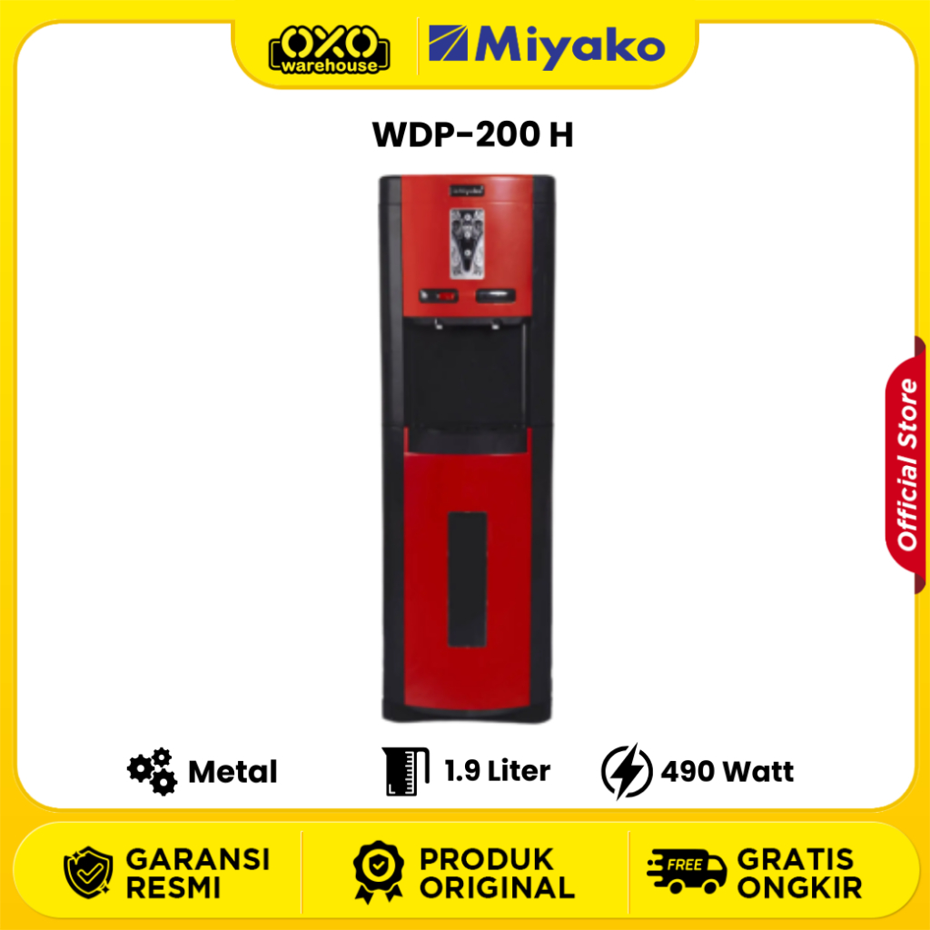 Jual Miyako Dispenser WDP-200 H Pemanas Air Otomatis Galon Bawah Low ...