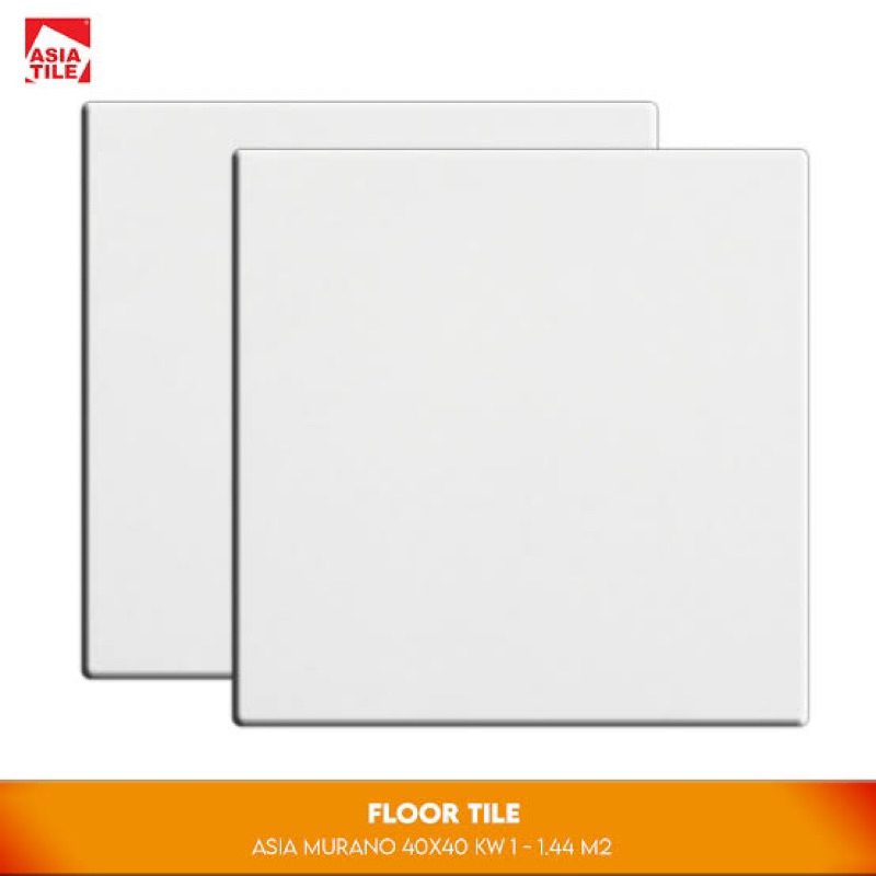 Jual Keramik Lantai Asia Tile Murano Putih Polos 30x30 40x40 White ...