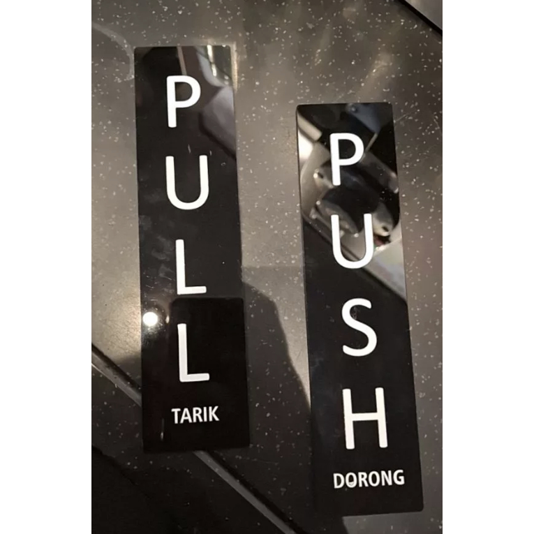 Jual Push Pull Dorong Tarik | Sign Label Akrilik | Sign Board Pintu ...