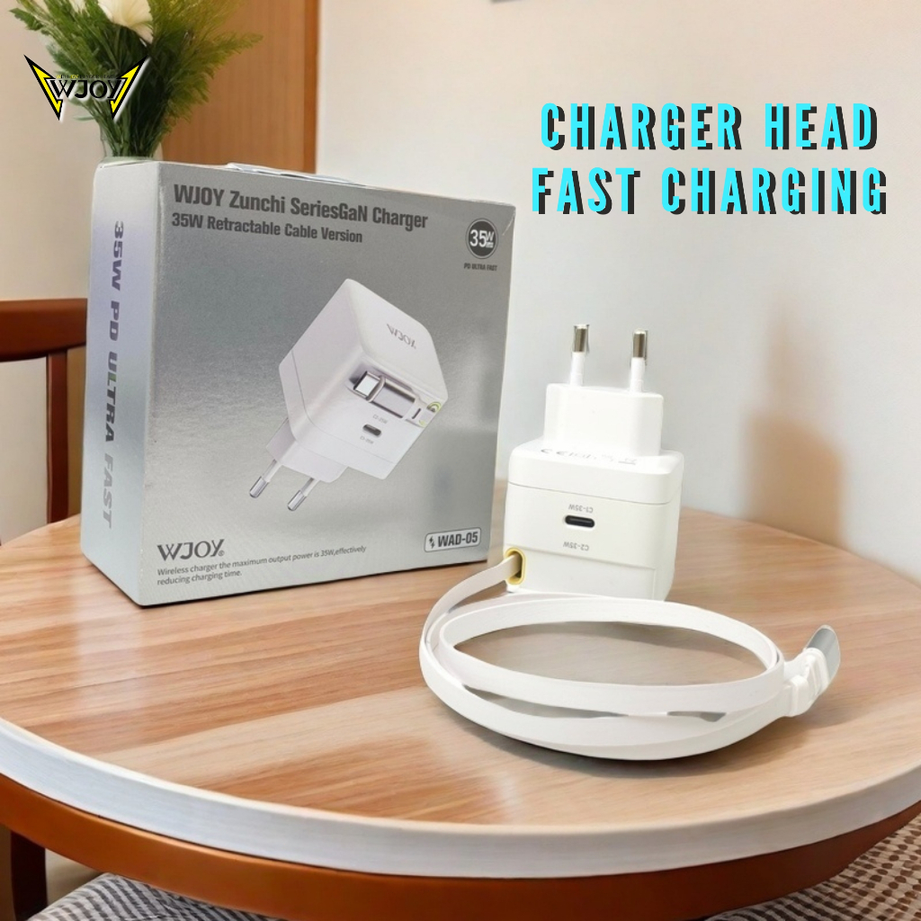 Jual WJOY Head Charger Fast Charging Dengan GaN Technology Kabel Anti ...