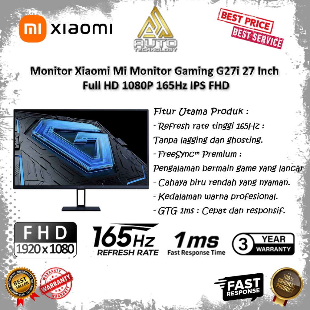 Jual Monitor Xiaomi Mi Monitor Gaming G27i 27 Inch Full HD 1080P 165Hz ...
