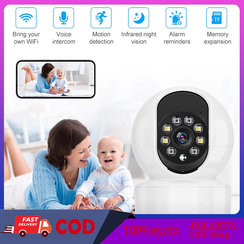 Jual Cctv WiFi 5MP Full HD Camera Indoor IP Smart Camera cctv PTZ 360 ...
