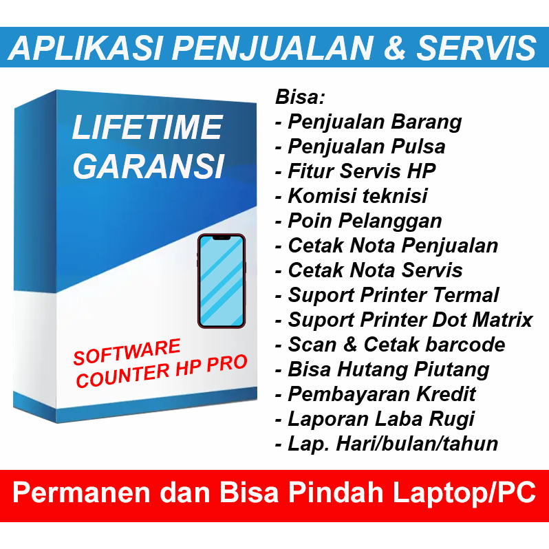 Jual Aplikasi Konter HP untuk Penjualan dan Servis Permanen SID PHONE PRO GARANSI LIFETIME ...