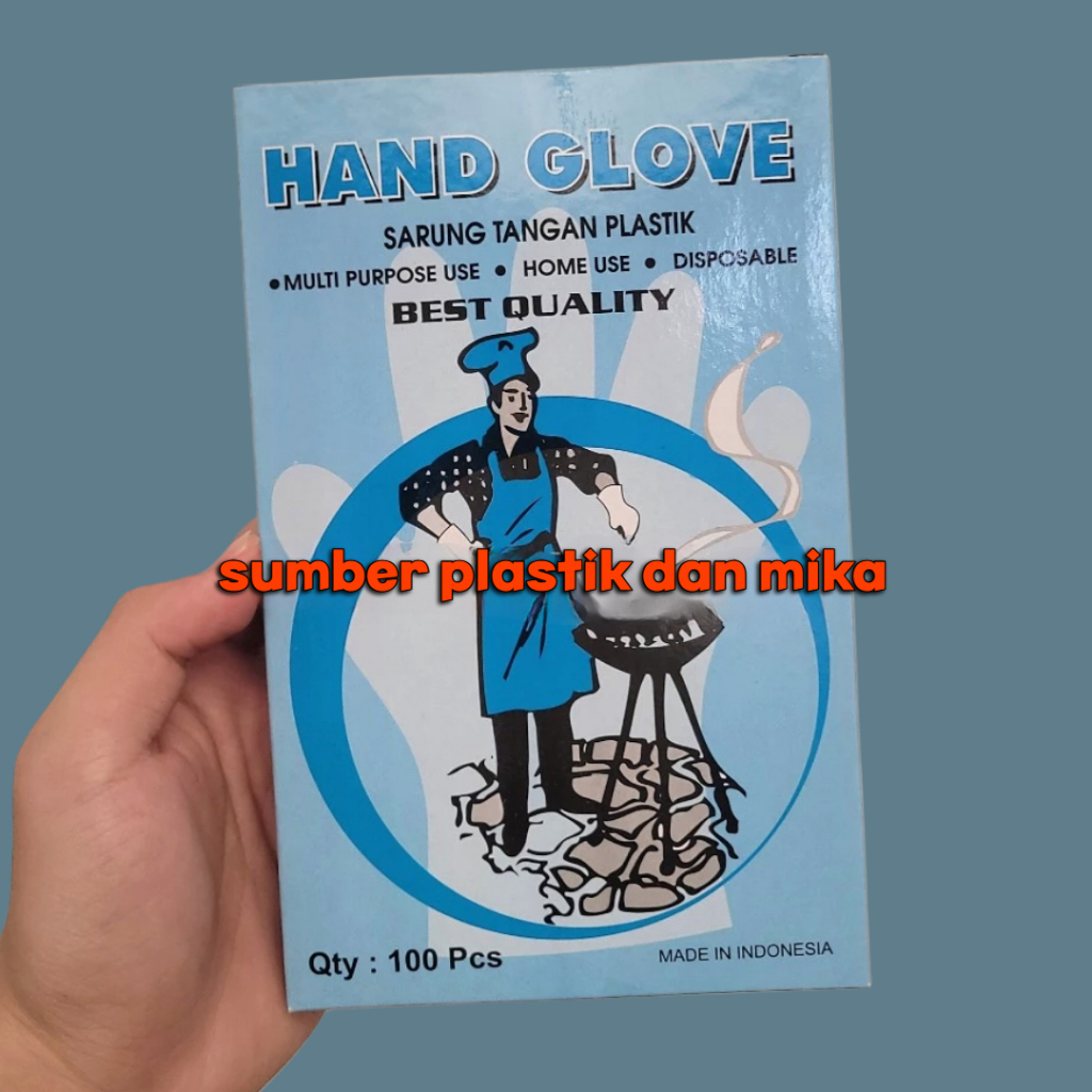 Jual [1 Pack isi 100 Pcs] Sarung Tangan Plastik KOKI Disposable Plastic ...