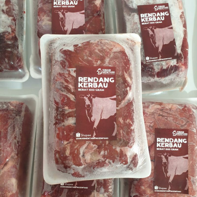 Jual Daging Kerbau Beef Rendang 1 KG 1000 gram Hidangan Lebaran Rendang ...