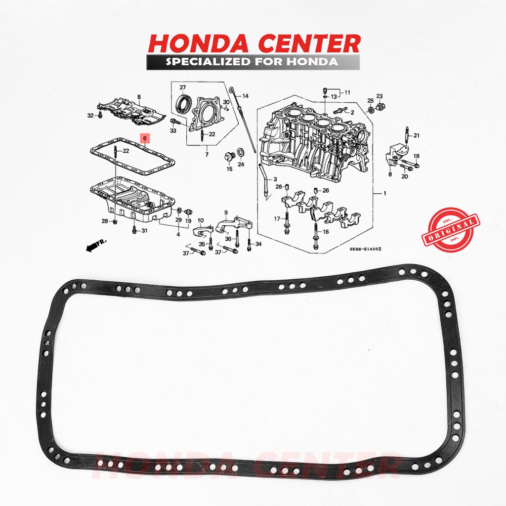 Jual Packing Paking Perpak Carter Cartel Karter Oli Pan Bak Oli Crv Old ...