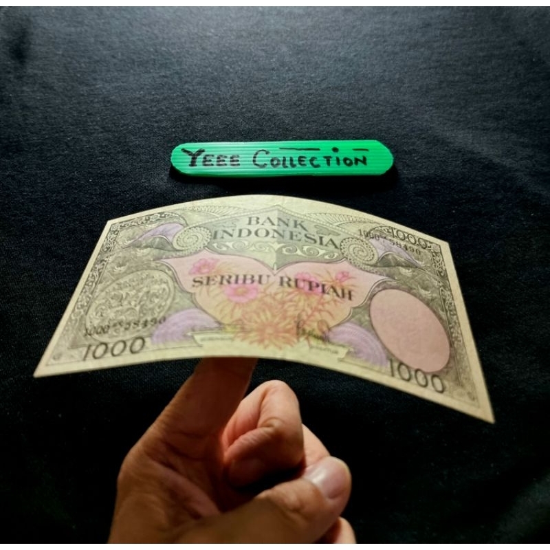 Jual Uang Kertas Kuno 1000 Rupiah Bunga Tahun 1959 - BX/1 58490 ...