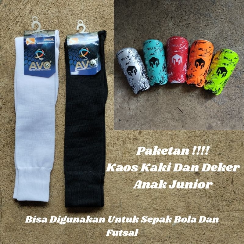 Jual Paket Hemat Deker Dan Kaos Kaki Panjang Polos AVO Sepak Bola ...
