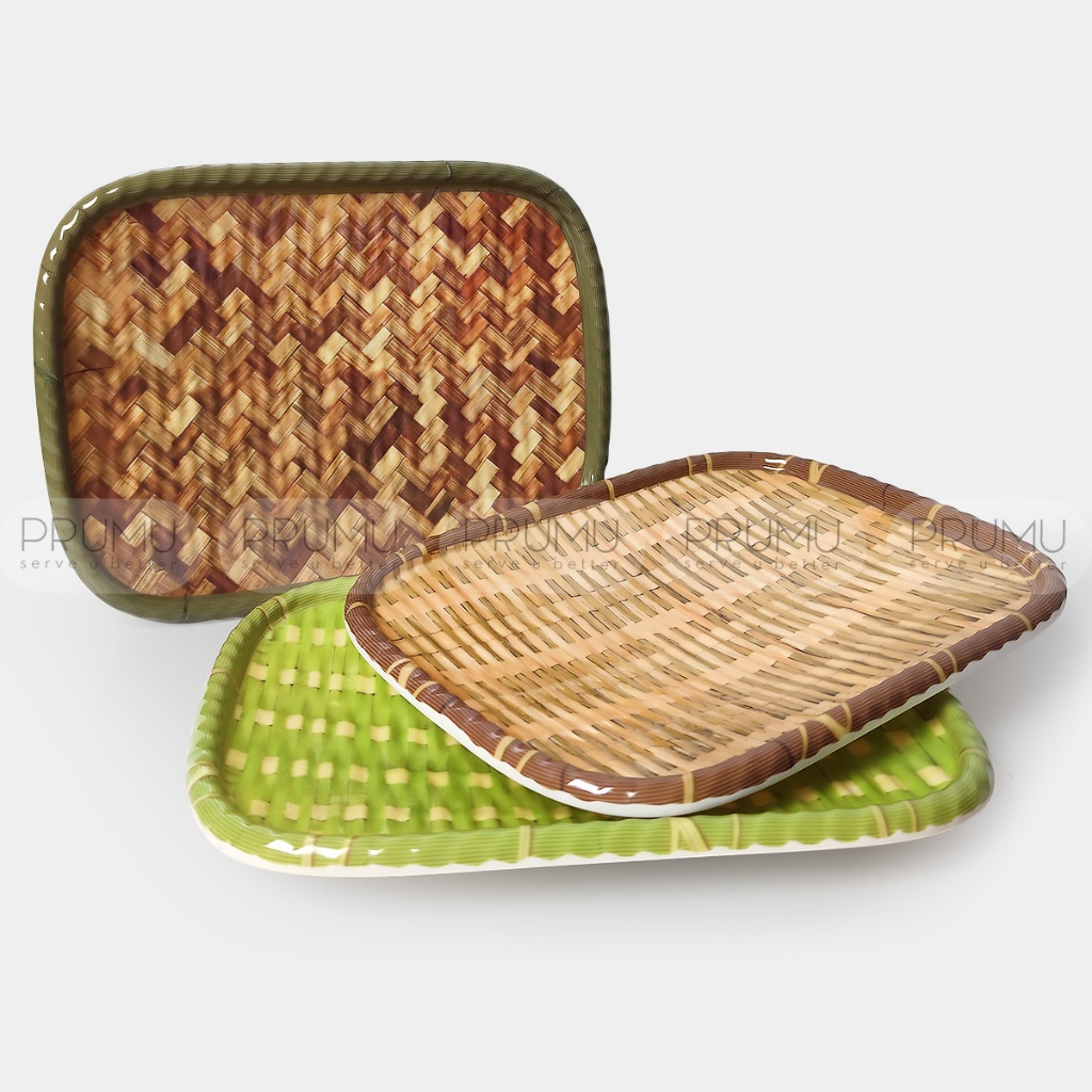 Jual PRUMU Melamin Piring Persegi Panjang 9 inch - Piring Aesthetic ...