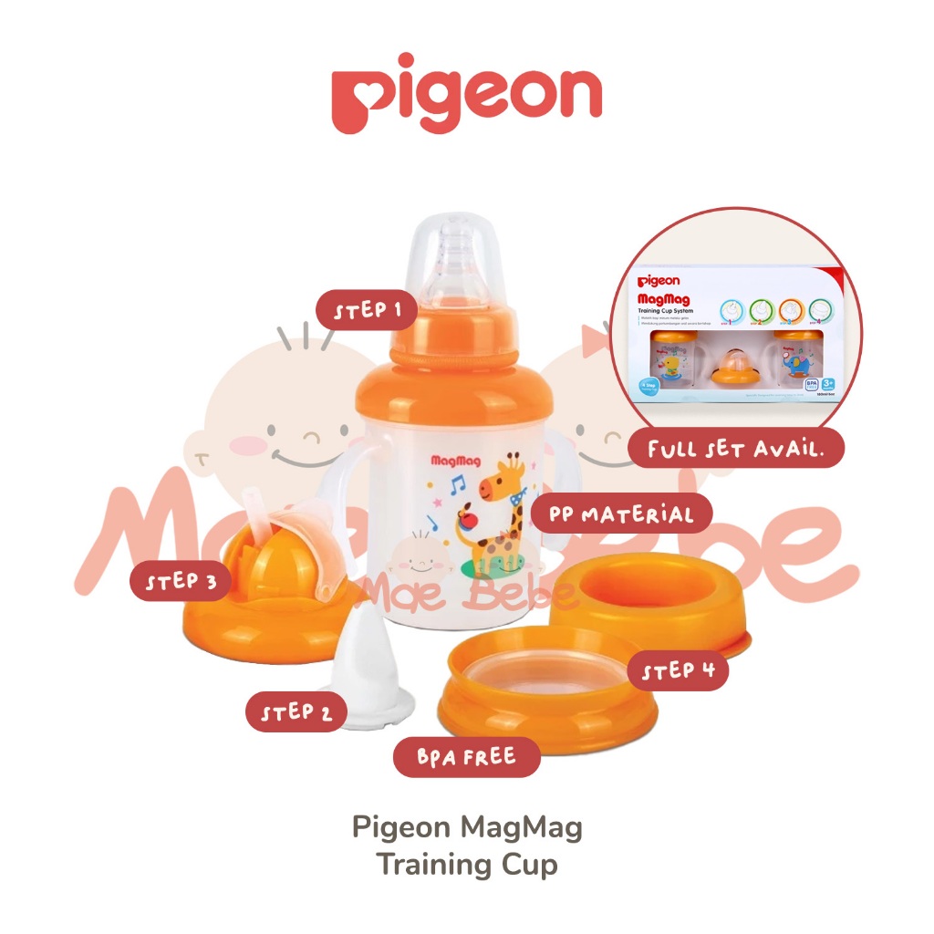 Jual [PROMO] Pigeon MagMag Training Cup Slim Neck Cangkir Gelas Minum ...