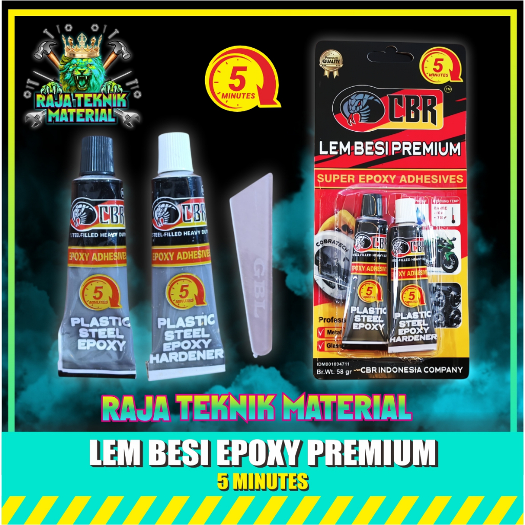 Jual Lem Besi Epoxy 5 Menit 50 Gr CBR - Lem Serbaguna, Lem Instan, Lem ...