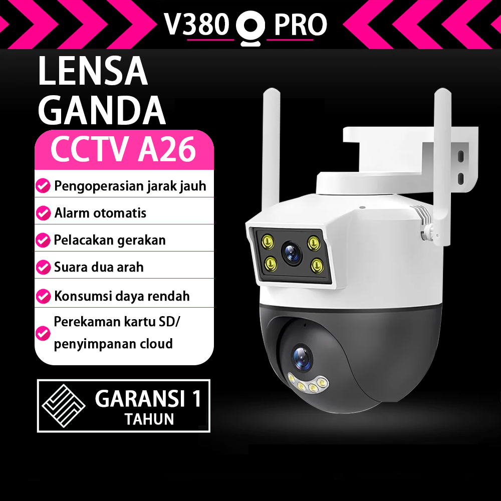 Jual 【Garansi 1 Tahun】V380 Pro Kamera CCTV Luar Ruangan Lensa Ganda ...