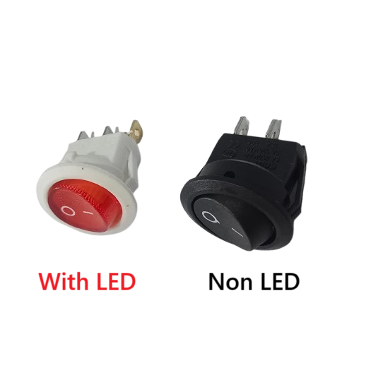 Jual Switch Bulat Saklar Bulat Rocker Switch On Off Hitam Panel 19mm ...