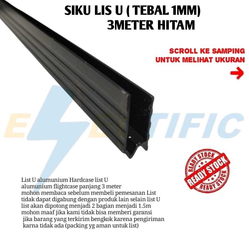 Jual LIS M ALUMINIUM HARDCASE LIST U [MODEL U - Hitam] ALUMINIUM ...