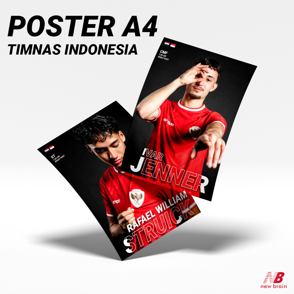 Jual POSTER TIMNAS INDONESIA ART PAPPER 210 GSM HIGH RESOLUTION A4 ...