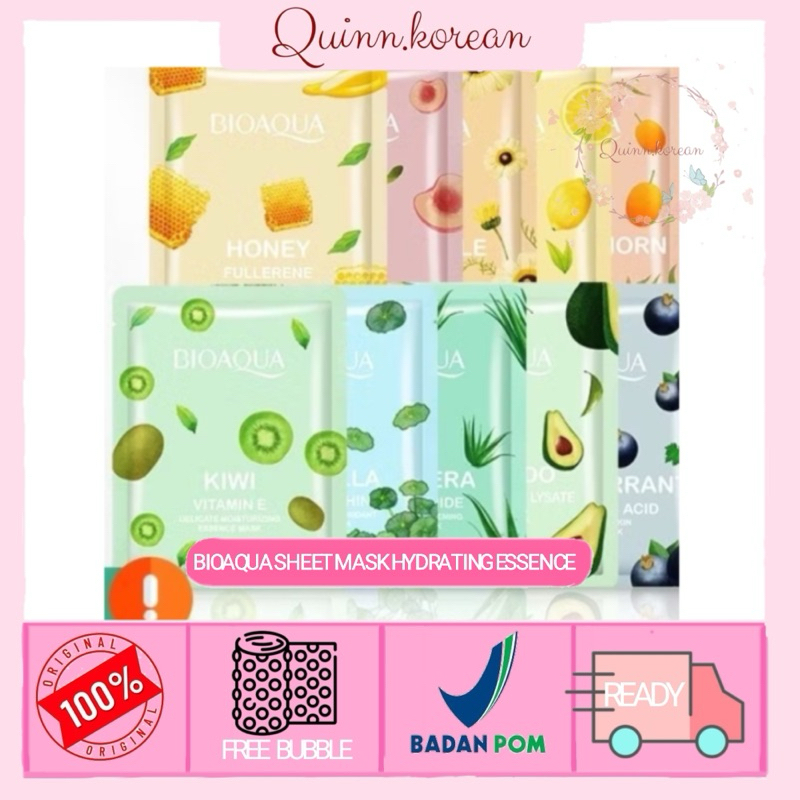 Jual BIOAQUA sheet mask hydrating Essence face mask Brightening moisturizing skin care 25gr ...