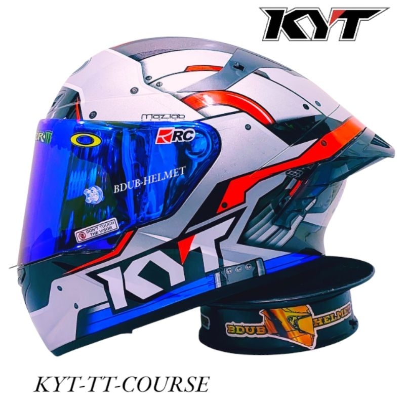 Jual Helm KYT tt course monkey paket ganteng 100% original KYT | Shopee ...
