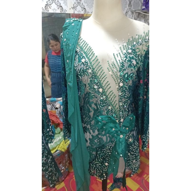 Jual kebaya+kamisol emerald | Shopee Indonesia
