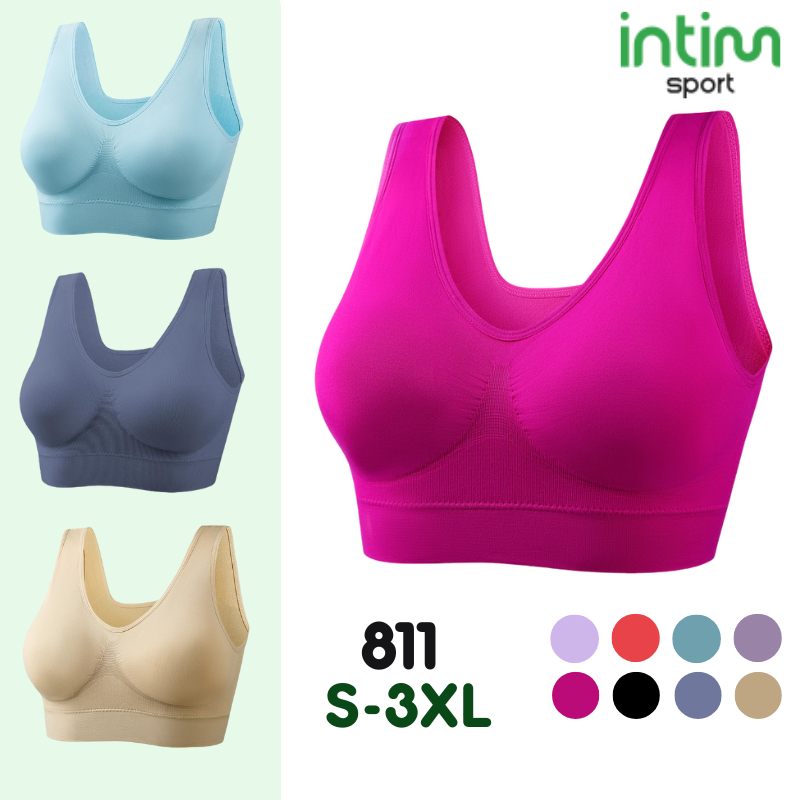 Jual Sport Bra Jumbo S-3xl Bra Push Up Seamless Bra Olahrage Tanpa ...