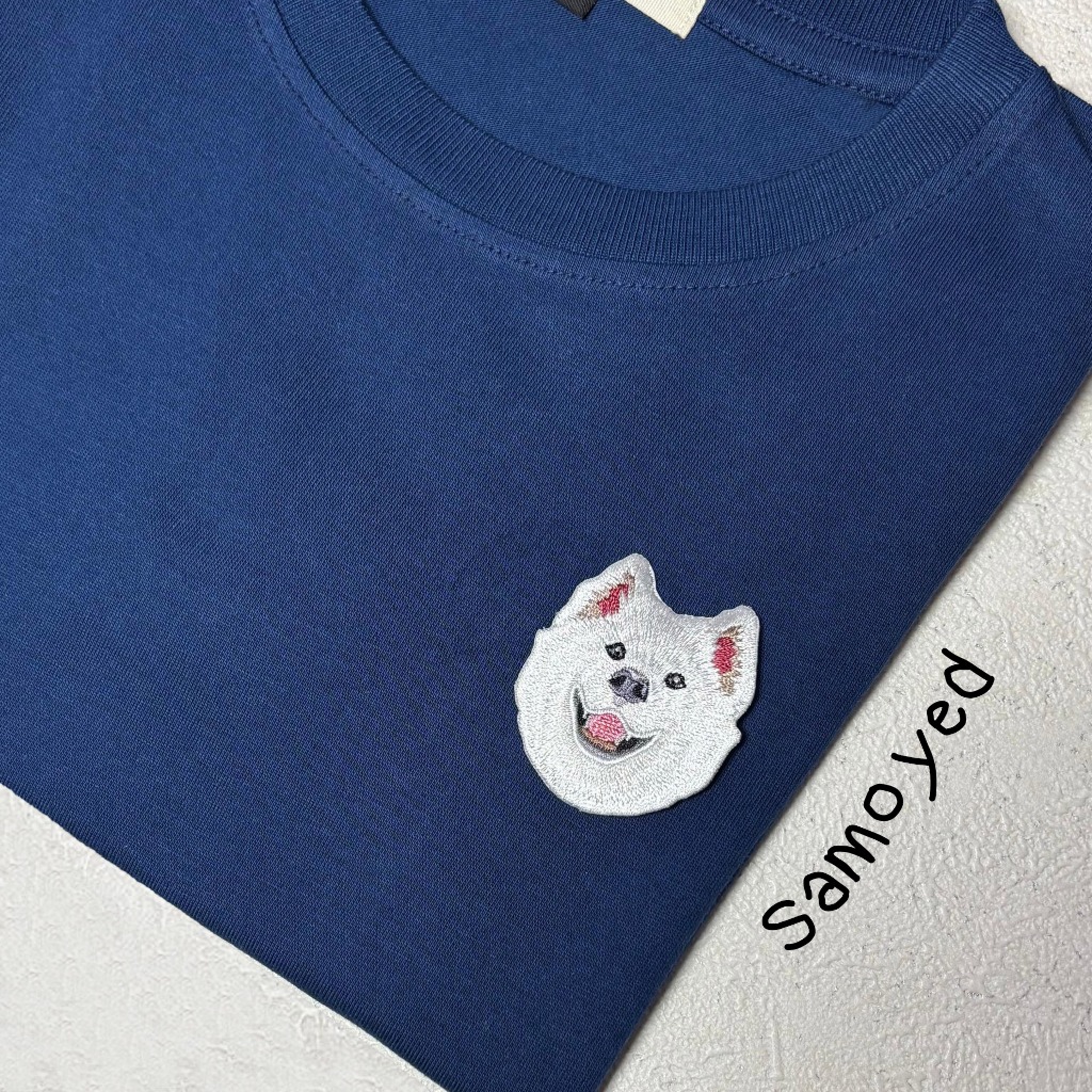 Jual Kaos Bordir (SAMOYED) – T Shirt Cotton Combed 20s T-Shirt Premium ...