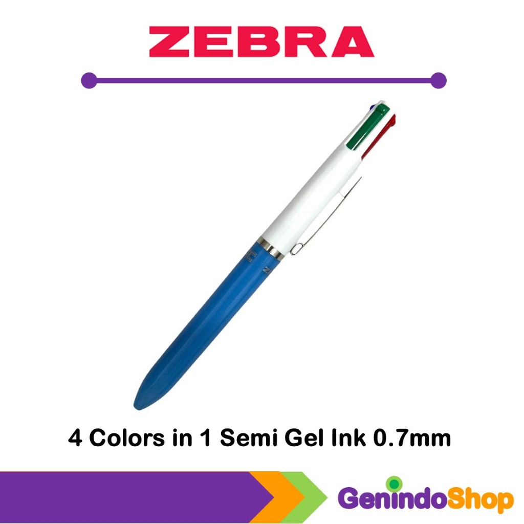 Jual Pulpen 4 Warna Zebra A4C Semi Gel Ink | Shopee Indonesia