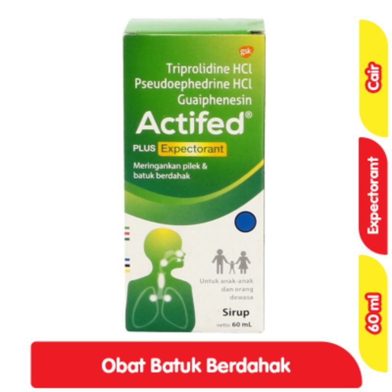 Jual Actifed Obat Batuk Berdahak Cair 60 ml | Shopee Indonesia