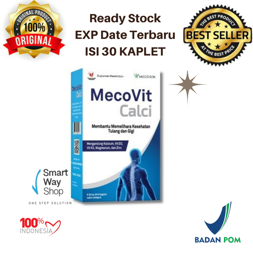 Jual MecoVit Calci / Membantu Memelihara Kesehatan Tulang dan Gigi Box ...