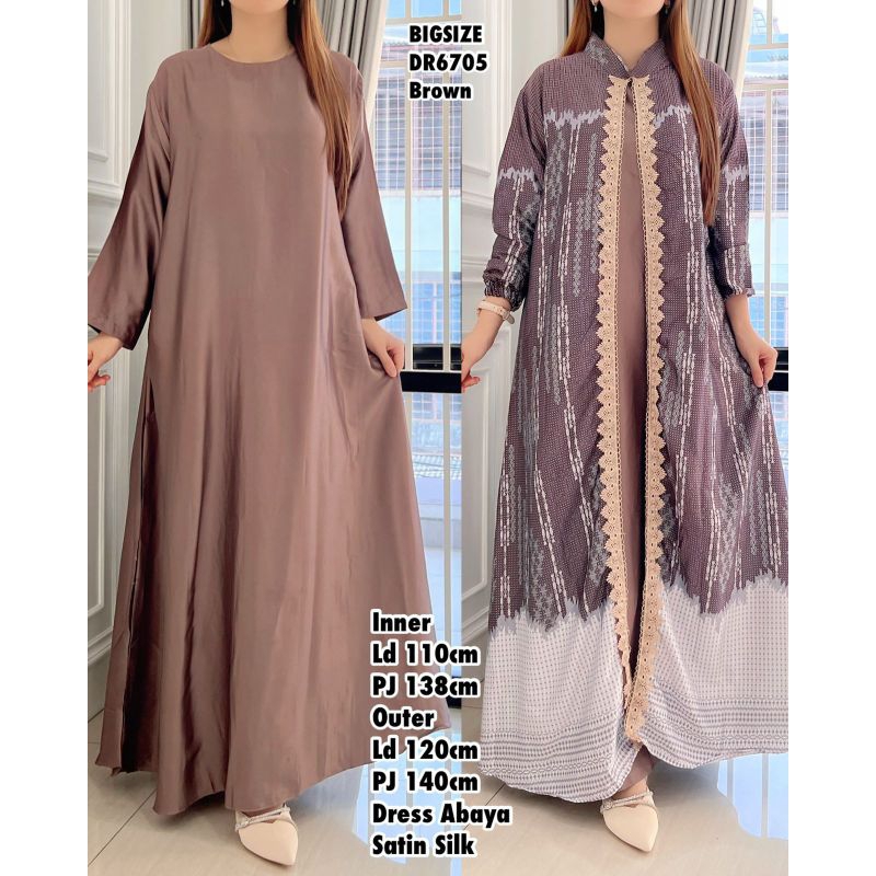 Jual DR6705 long rompi dress abaya silk satin premium | Shopee Indonesia