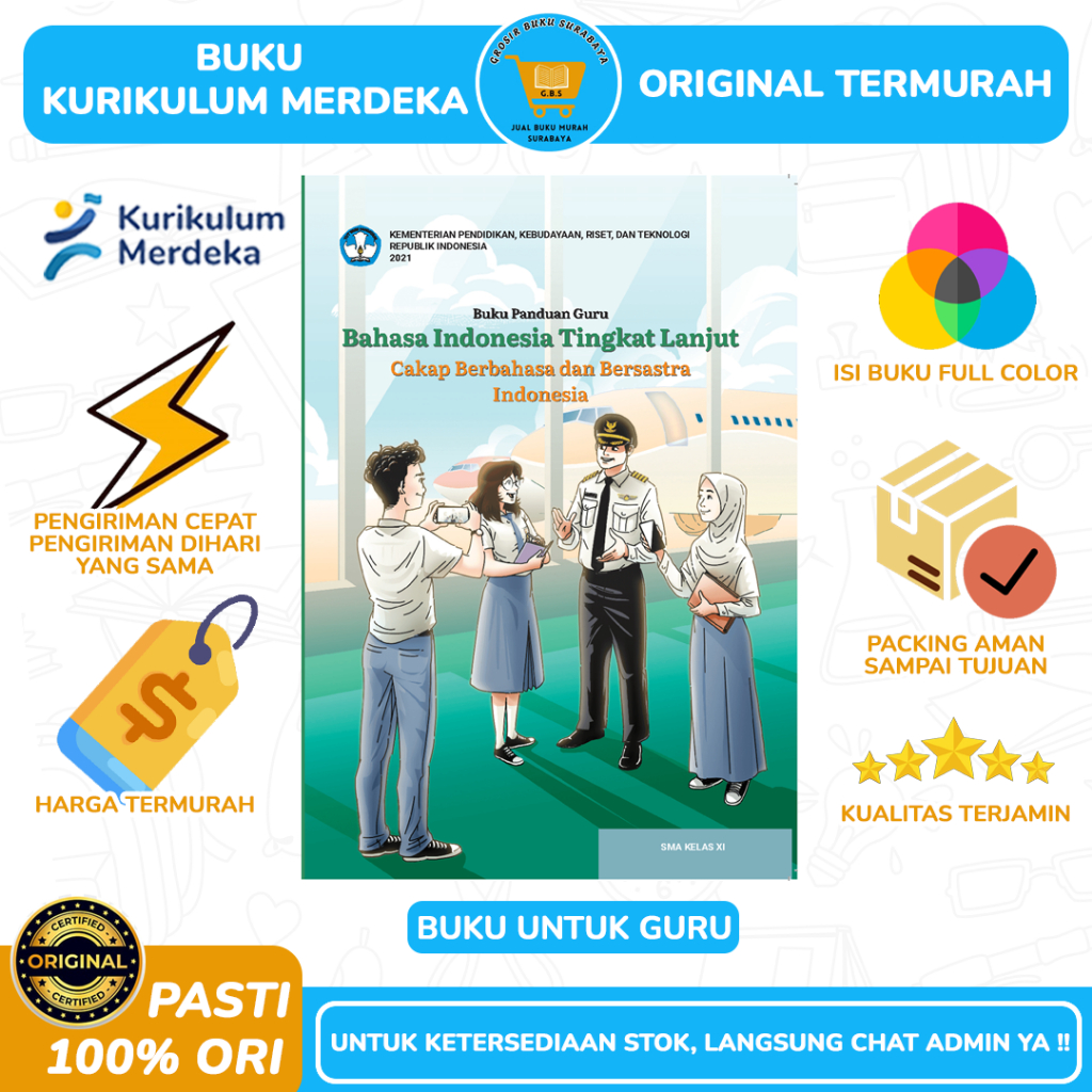 Jual Buku Panduan Guru Bahasa Indonesia *Tingkat Lanjut Kelas 11 SMA - Kurikulum Merdeka ...