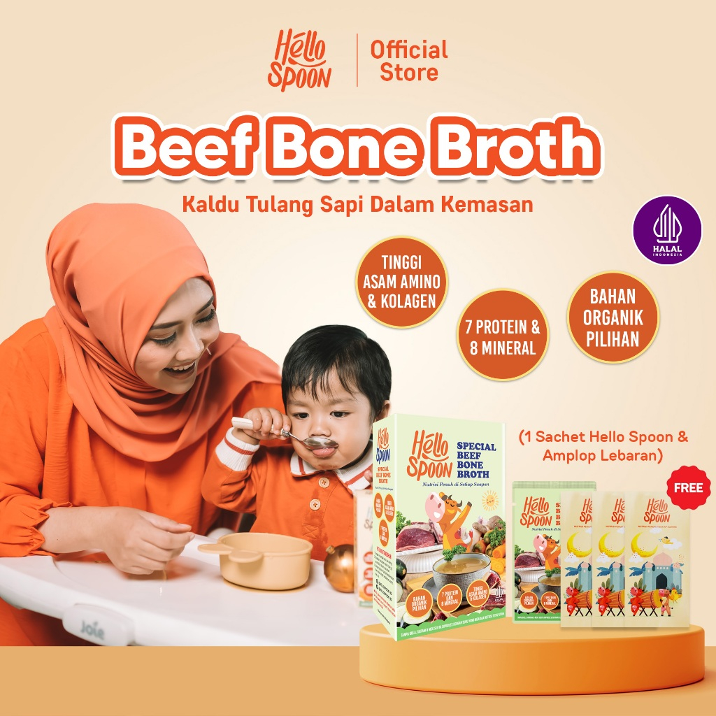 Jual Beef Bone Broth Hello Spoon / Soup Kaldu Tulang Sapi FREE 1 Sachet ...