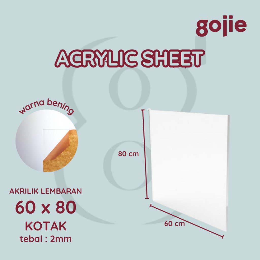 Jual AKRILIK LEMBARAN UKURAN 60 cm x 80 cm / AKRILIK LEMBARAN BENING TEBAL 2MM | Shopee Indonesia