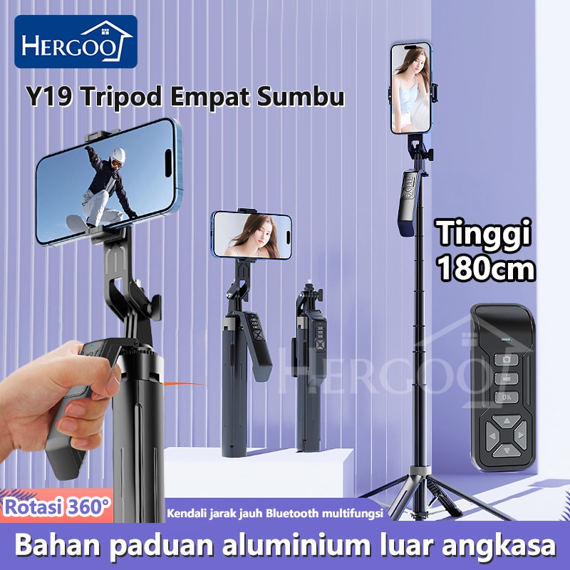 Jual Y19 Tongsis Tripod Empat Sumbu Bluetooth 1.8m Fill light Tongsis ...