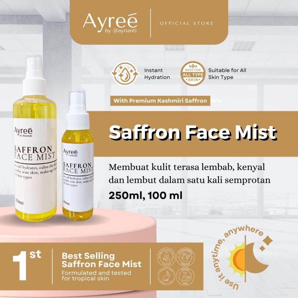Jual Ayree Saffron Face Mist 250ml (Face Mist, Toner, Setting Spray ...