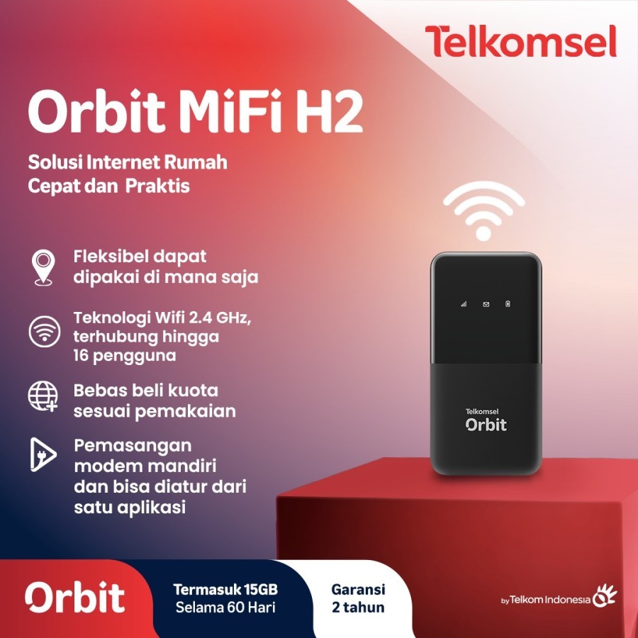 Jual Orbit Mifi H2 Portable Modem Wifi 4G High Speed + Telkomsel ...