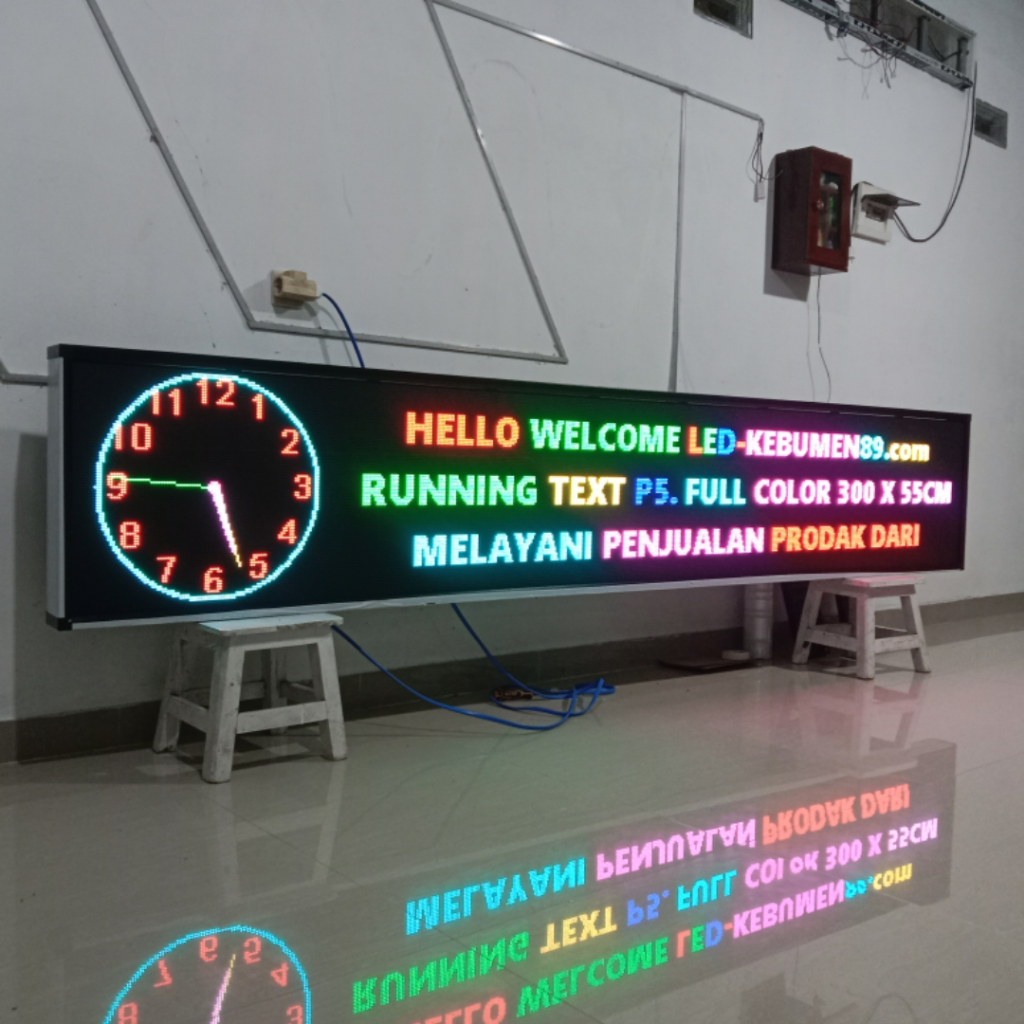 Jual Running Text P5 full color RGB 300x55cm Outdoor | Shopee Indonesia
